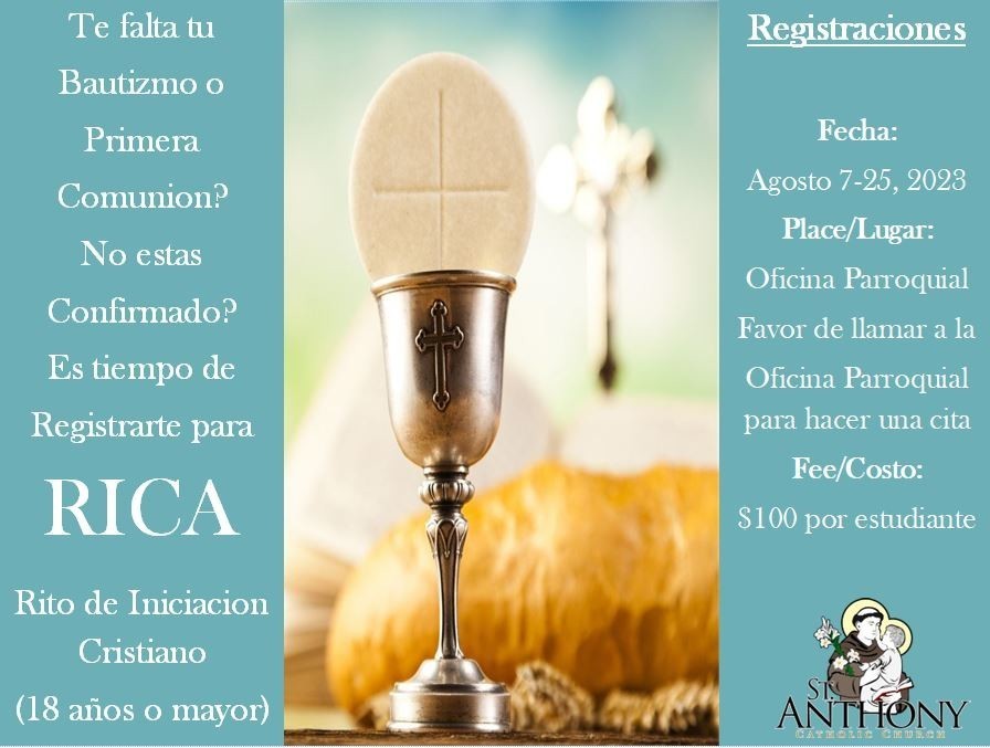 RCIA-RICA-RCIC | Saint Anthony Catholic Church